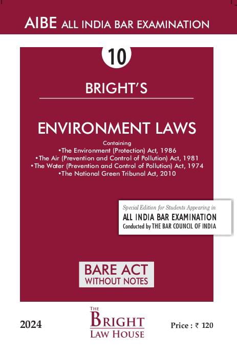Environment Laws (English) Bare Act (Without Notes) For All India Bar ...